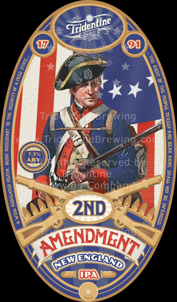 2nd Amendment New England IPA Label Decal – Tridentine Brewing
