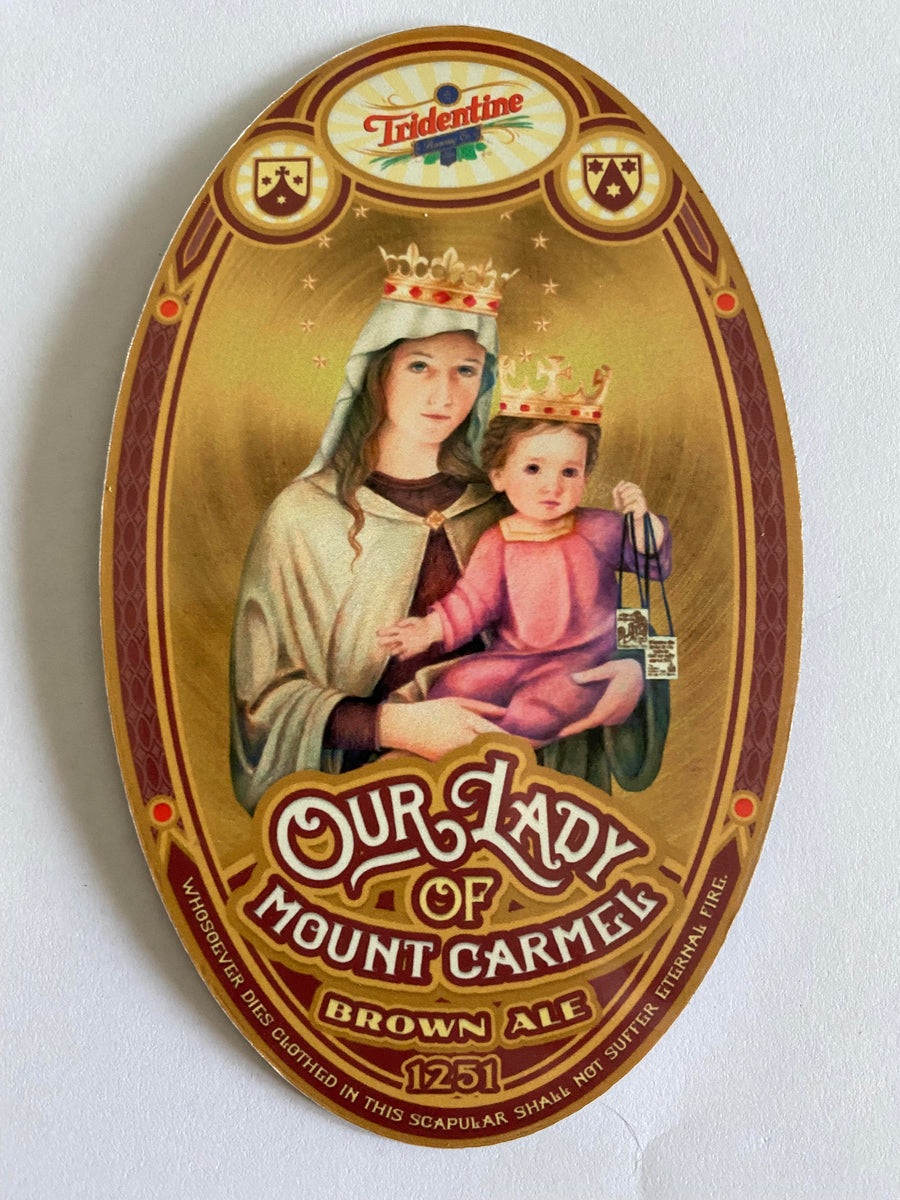 Our Lady of Mt. Carmel Label Decal – Tridentine Brewing